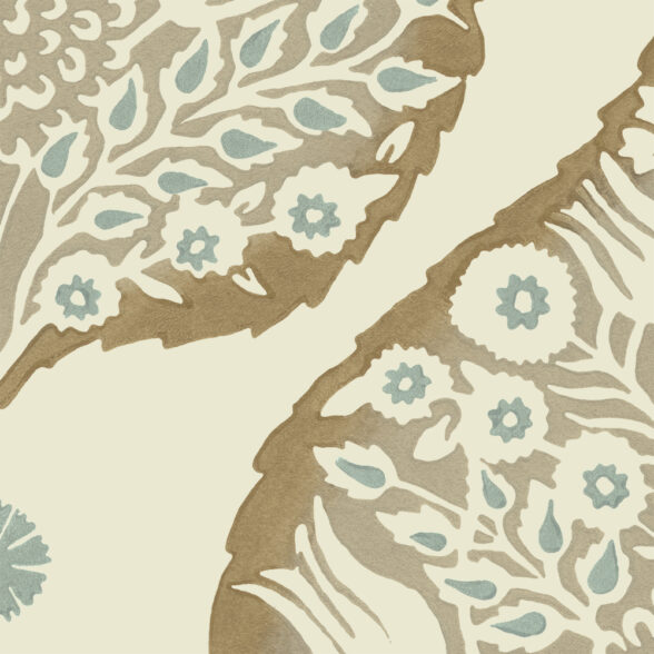 Lotus Wallpaper in Mushroom - Galbraith & Paul