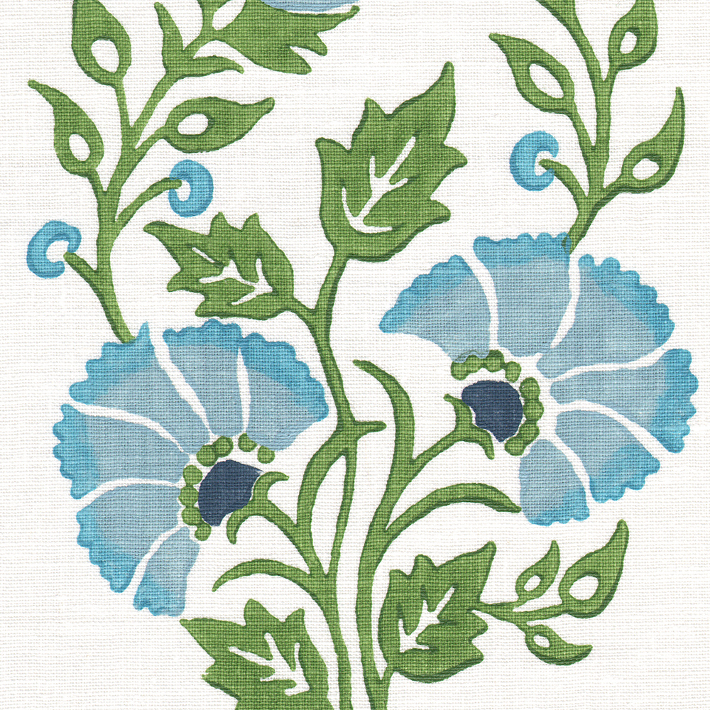 Persian Garden Fabric in Kelly - Christine Markatos - Galbraith & Paul