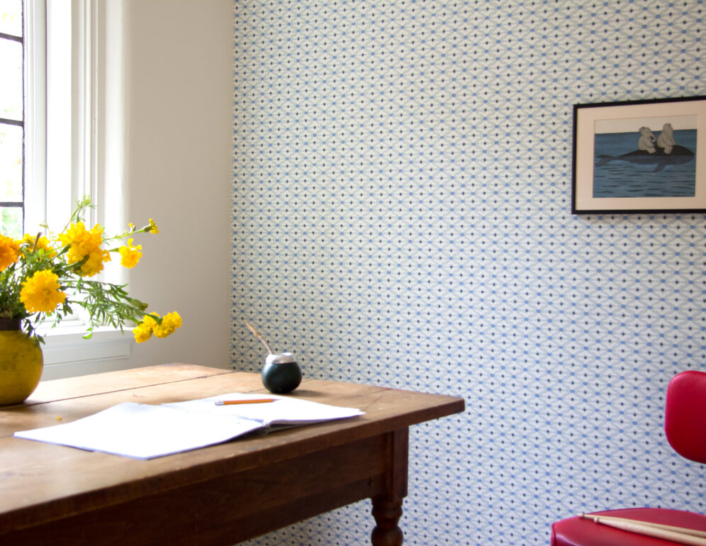 Tusk Wallpaper in Light Robin's Egg - Workroom - Galbraith & Paul