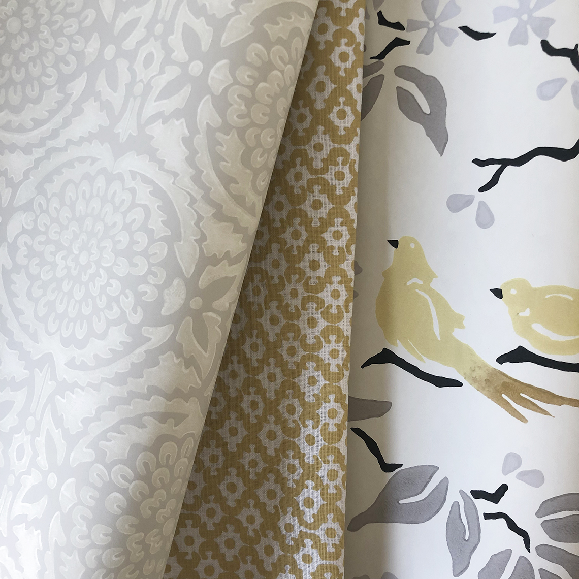 Custom Pomegranate, Lattice & Birds - Galbraith & Paul