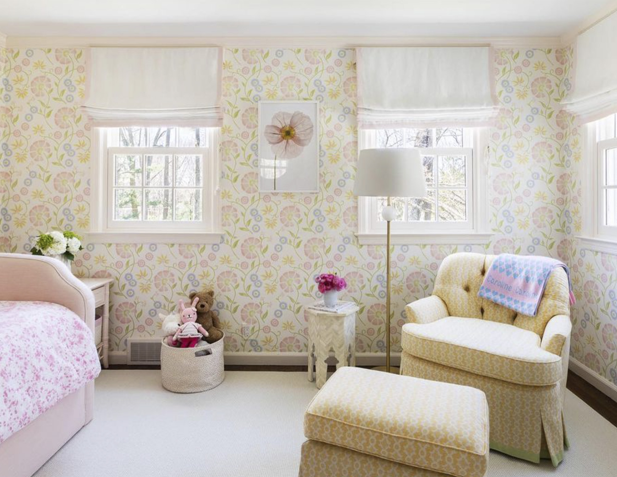Spring Garden in Blush Bedroom - Galbraith & Paul