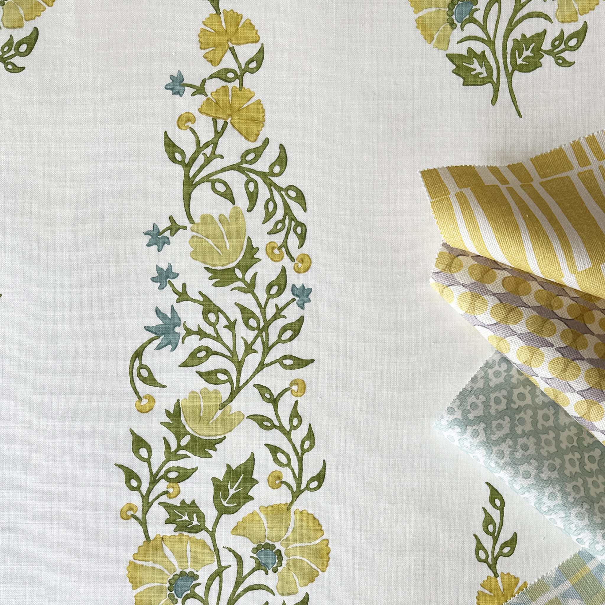 Persian Garden Fabric in Kelly - Christine Markatos - Galbraith & Paul