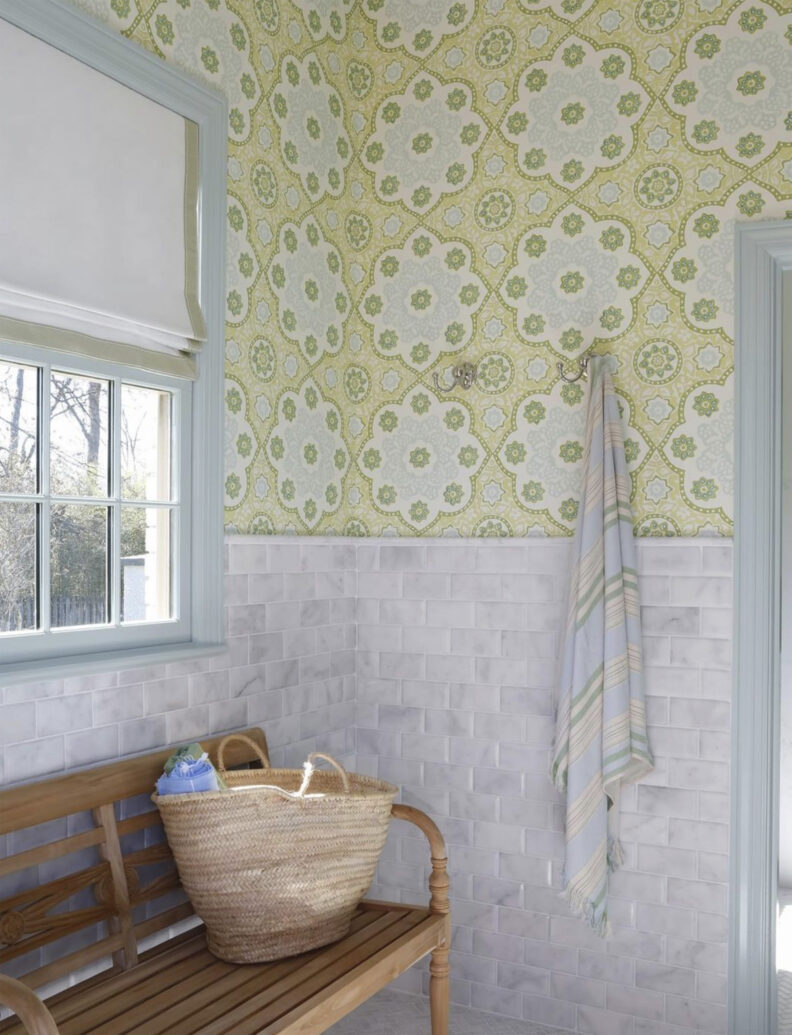 Seville Medallion WP Leek Bathroom - Galbraith & Paul