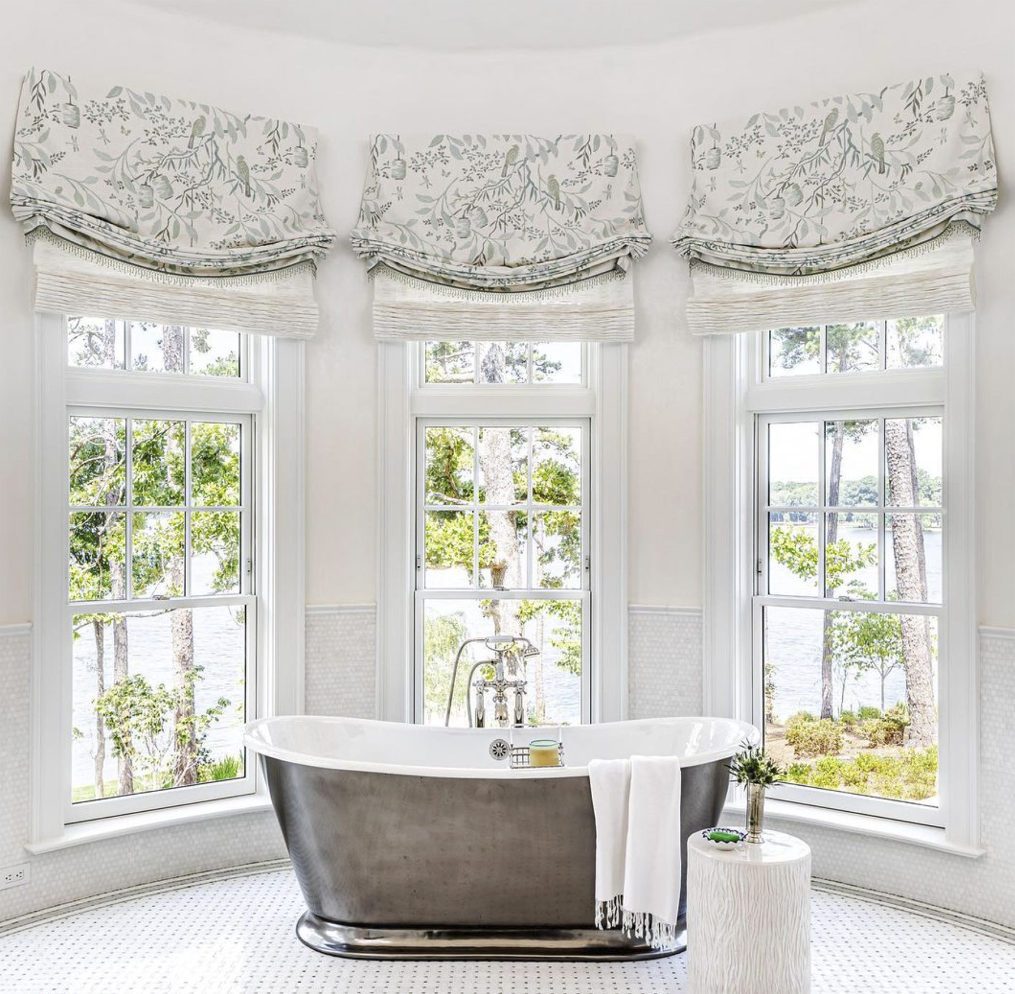 Sumi Curtains in Bathroom - Galbraith & Paul